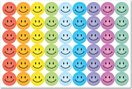 Beloningsstickers Pastel Smileys - Stickervellen - Belonen met Smiley ...