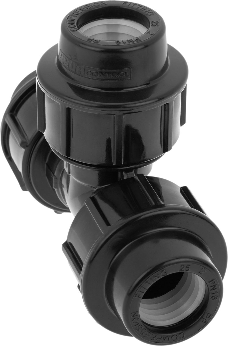 PrimeMatik - Pak van 5 stuks polyethyleen T-aansluiting 25 mm x 3/4 ...