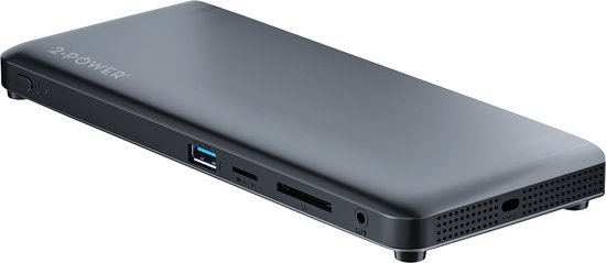 2-Power DOC0117A, USB-C Triple Display 100W PD 4K MST Dock, Zwart | bol