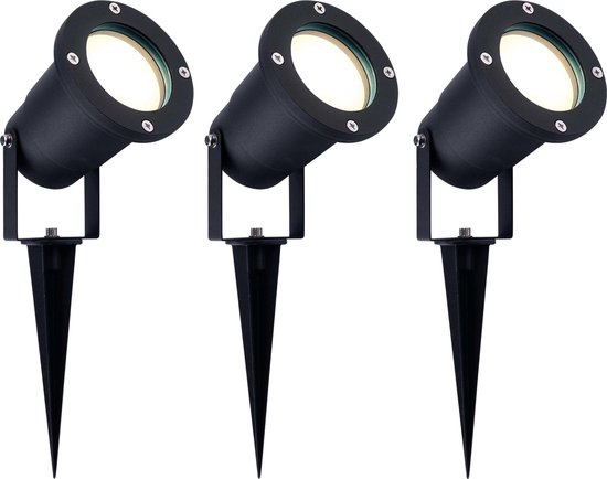 Ledvion 3x LED Prikspots, aluminium, IP65, 5W, 4000K, 1 meter kabel ...