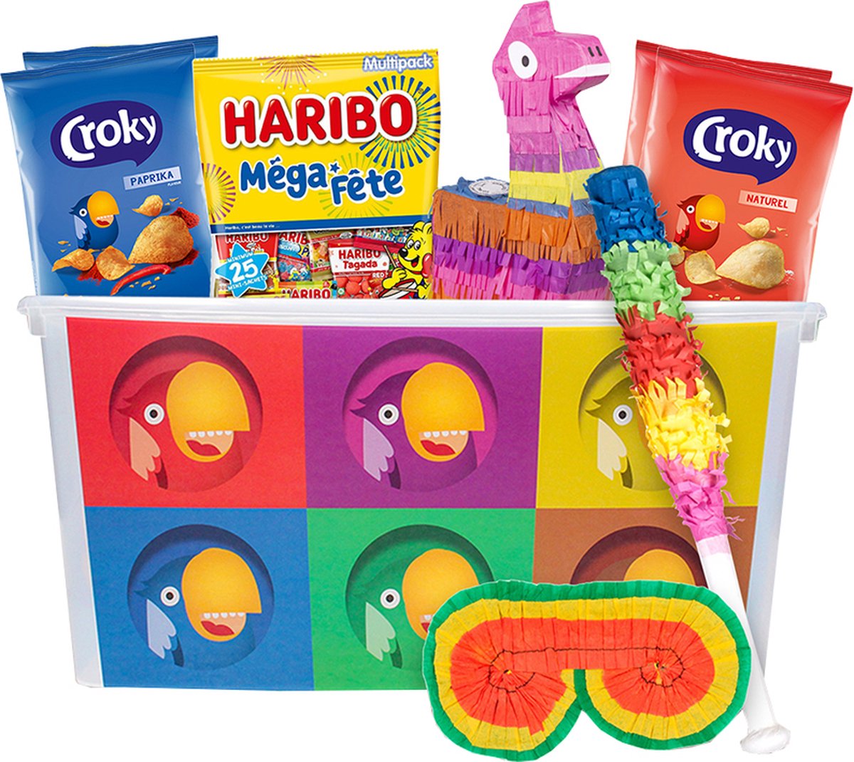 Piñata partybox communie / verjaardag / feest - Croky paprika + zout & Haribo... | bol.com