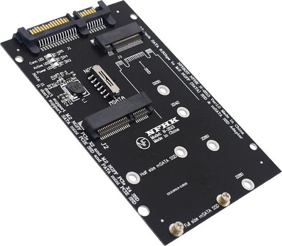 M.2 NGFF/mSATA SSD Naar Sata Adapter 6Gbps - TH02 - B+M Key - SATA adapter | bol.com