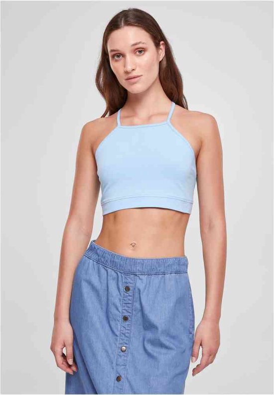 Urban Classics - Triangle Crop top - XS - Blauw | bol