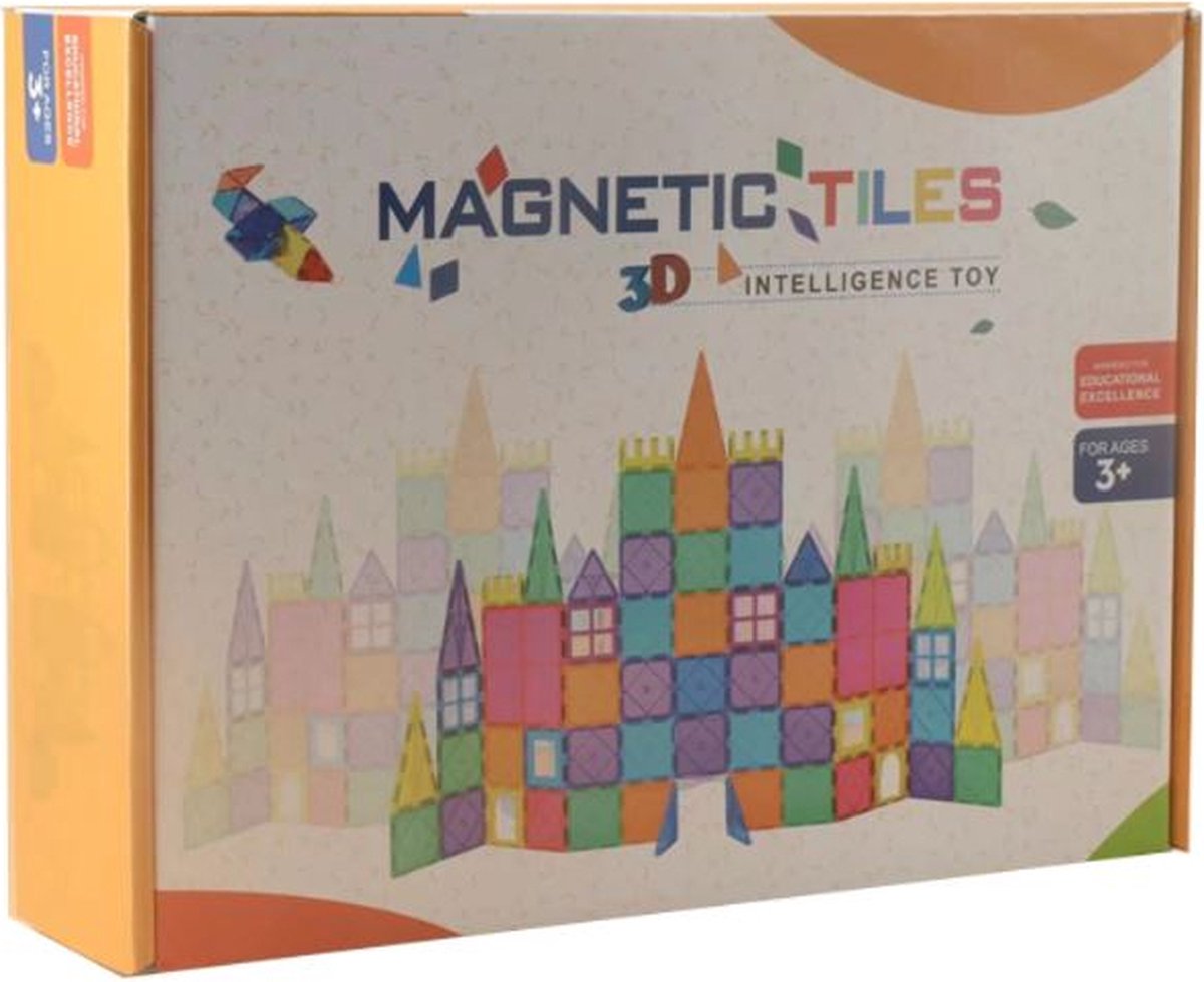 Magnetic Tiles - Magnetisch Speelgoed – 120stuks - Constructie speelgoed jongens -... | bol.com