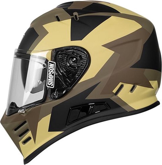 Simpson Helmet Venom Comanche Groen Bruin Integraalhelm L | bol.com