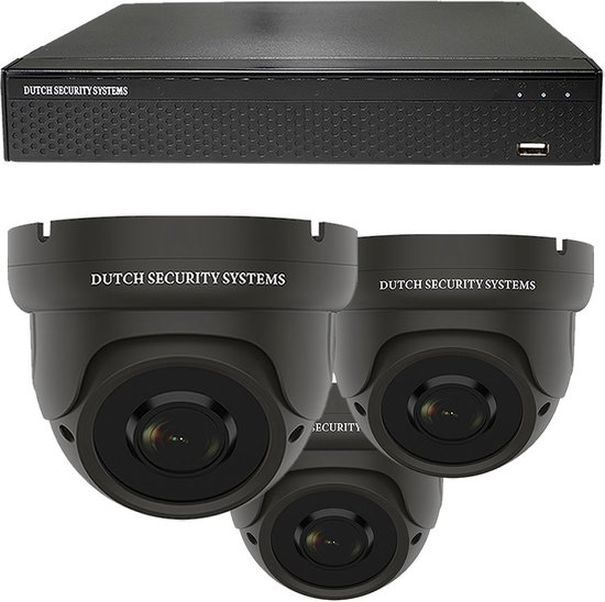 Draadloze beveiligingscamera set - 3x Dome camera - QHD 2K - Sony 5MP ...