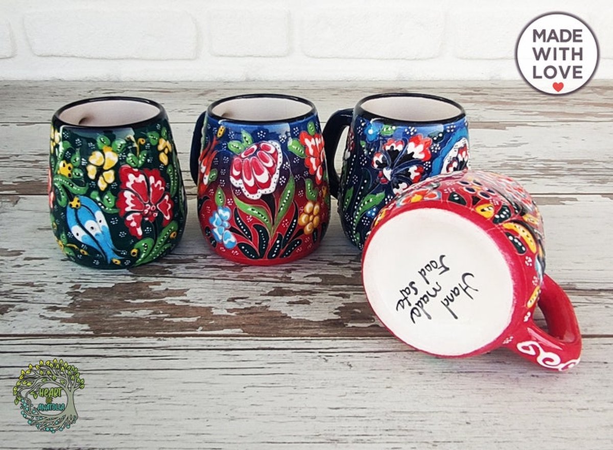 Turkse keramische koffiemok | Handgemaakte espressomok | Turkse Koffie ...