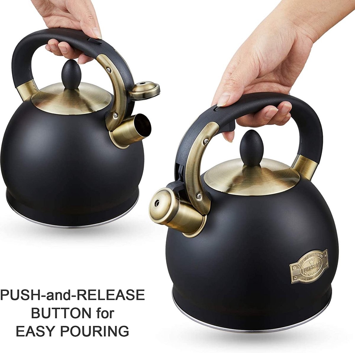 2.8 liter moderne waterketel inductie fluitketel van roestvrij staal ...