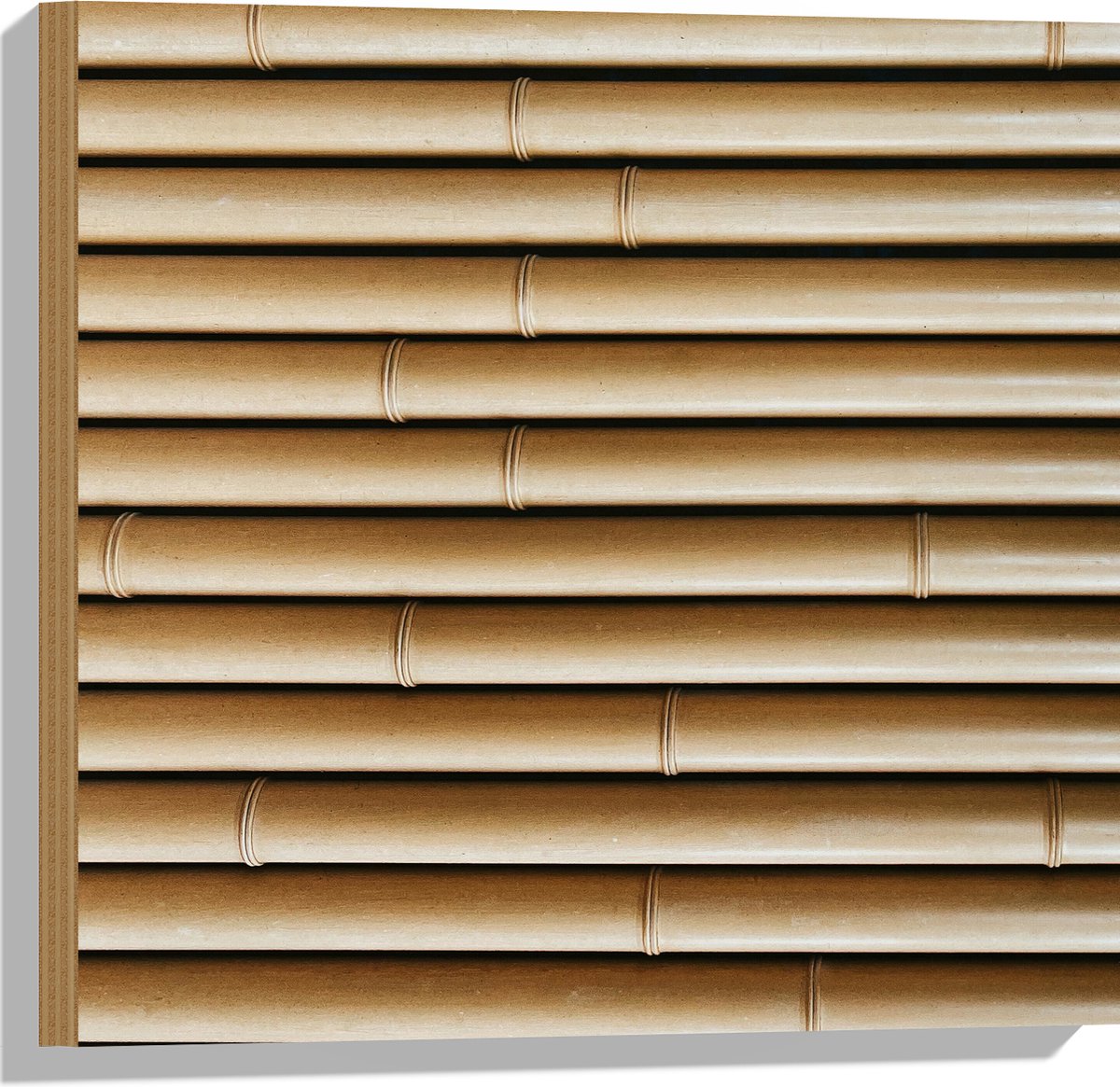 Hout - Bruine Bamboe Stoken aan Elkaar op een Rijtje - 50x50 cm - 9 mm ...