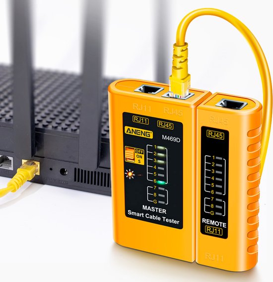 Testeur de câble UTP - Testeur de câble Réseau - RJ45, RJ11 et RJ12 ...