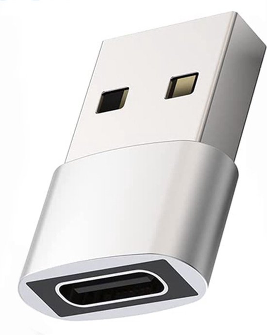 USB A naar USB C Adapter - OTG-USBC1 - Zilver | bol.com