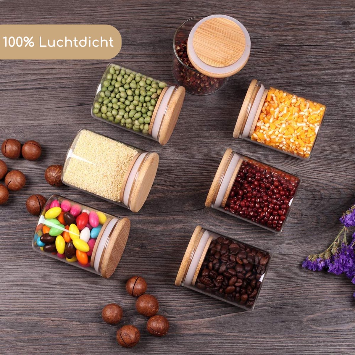 Quality Needz - Kruidenpotjes - 280 ML - Glazen Potjes Met Deksel - 10 ...