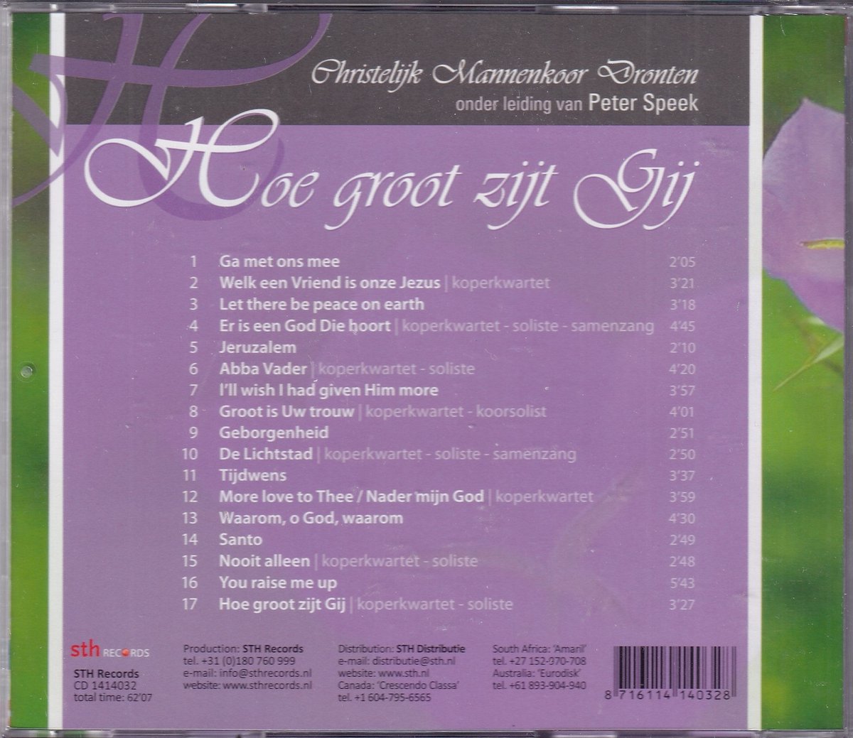 Hoe groot zijt Gij - Chr. Mannenkoor Dronten o.l.v. Peter Speek, Chr ...