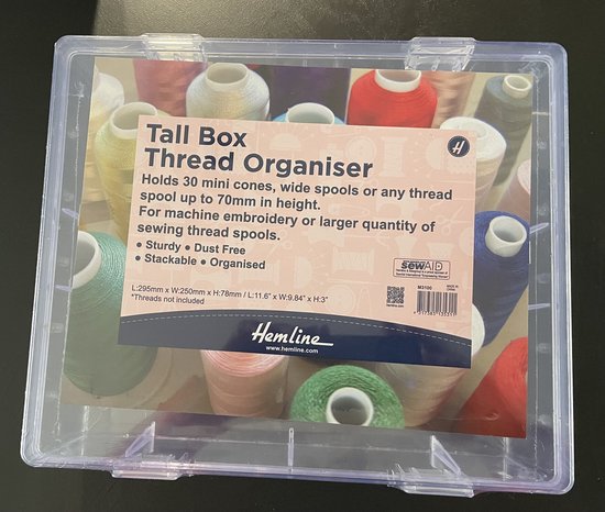 Hemline garen box / opbergbox voor 30 klossen - 30 x 26 x 8cm | bol