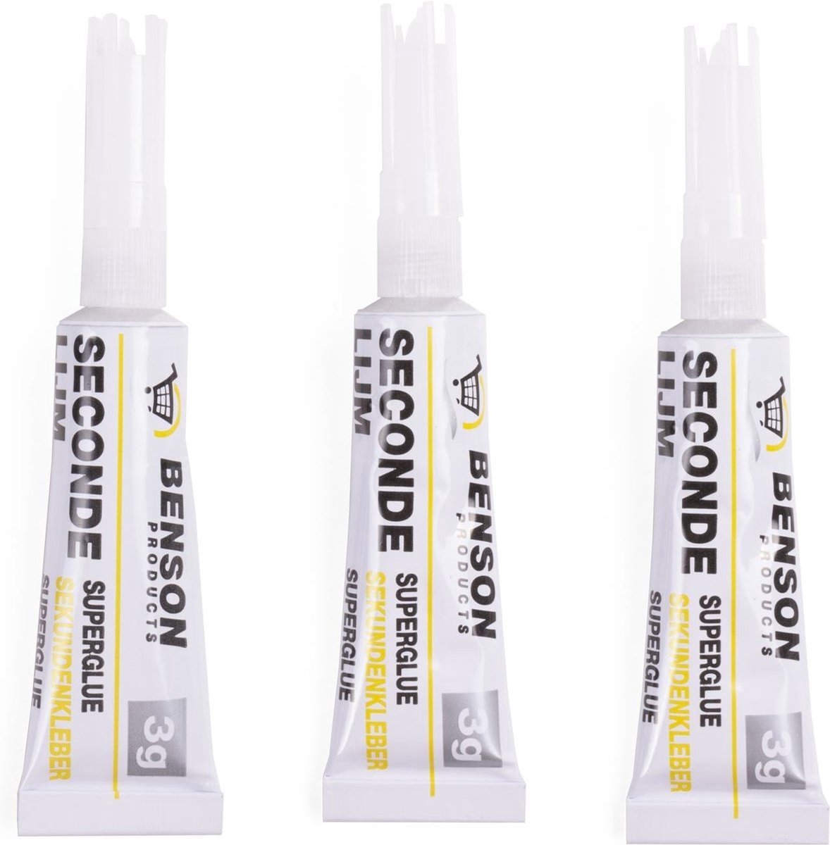 Benson Secondelijm - Secondelijm - superlijm 3 stuks - Superlijm - blokkenlijm | bol