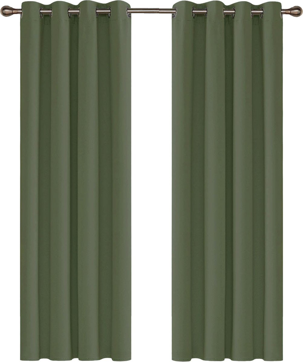 HOOMstyle Gordijnen - Set van 2 - Verduisterend - Ringen - 140x270cm ...