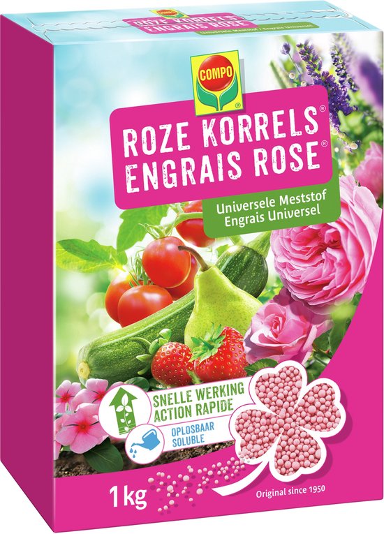 COMPO Roze Korrels® - rijke en snelwerkende meststof - voor alle tuin ...