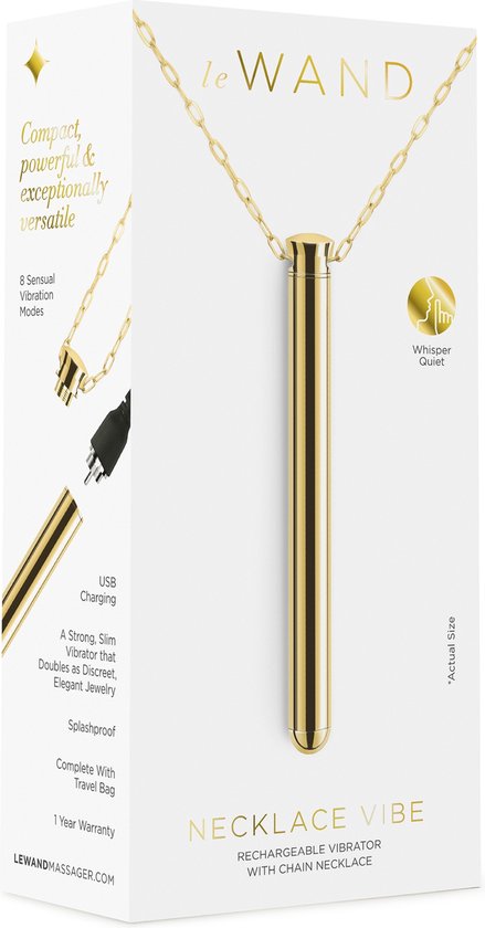 Le Wand - Vibrating Necklace Gold | bol
