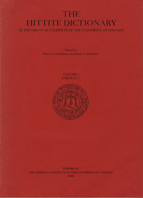 Hittite Dictionary | 9780918986276 | H. G. Guterbock | Boeken | bol.com