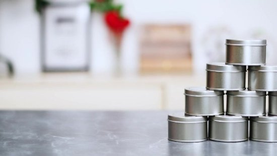 Kurtzy Rond Zilveren Aluminium Bak met Deksel (20 Pak) – 6,5 x 4 cm ...