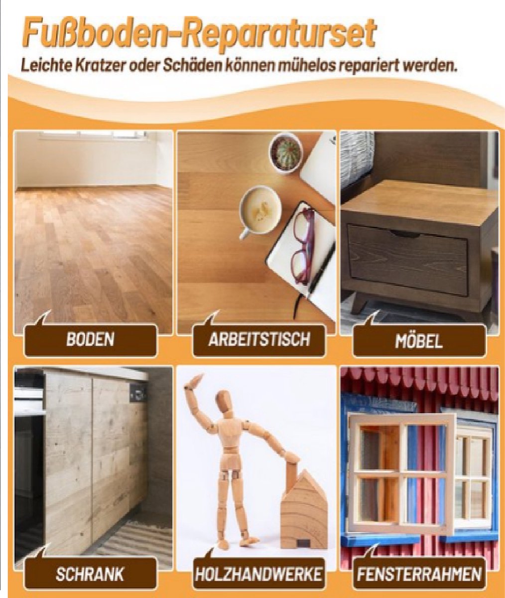 Laminaat Repareren Kit | Hout en Parket Vloer Reparatieset | Laminaat ...