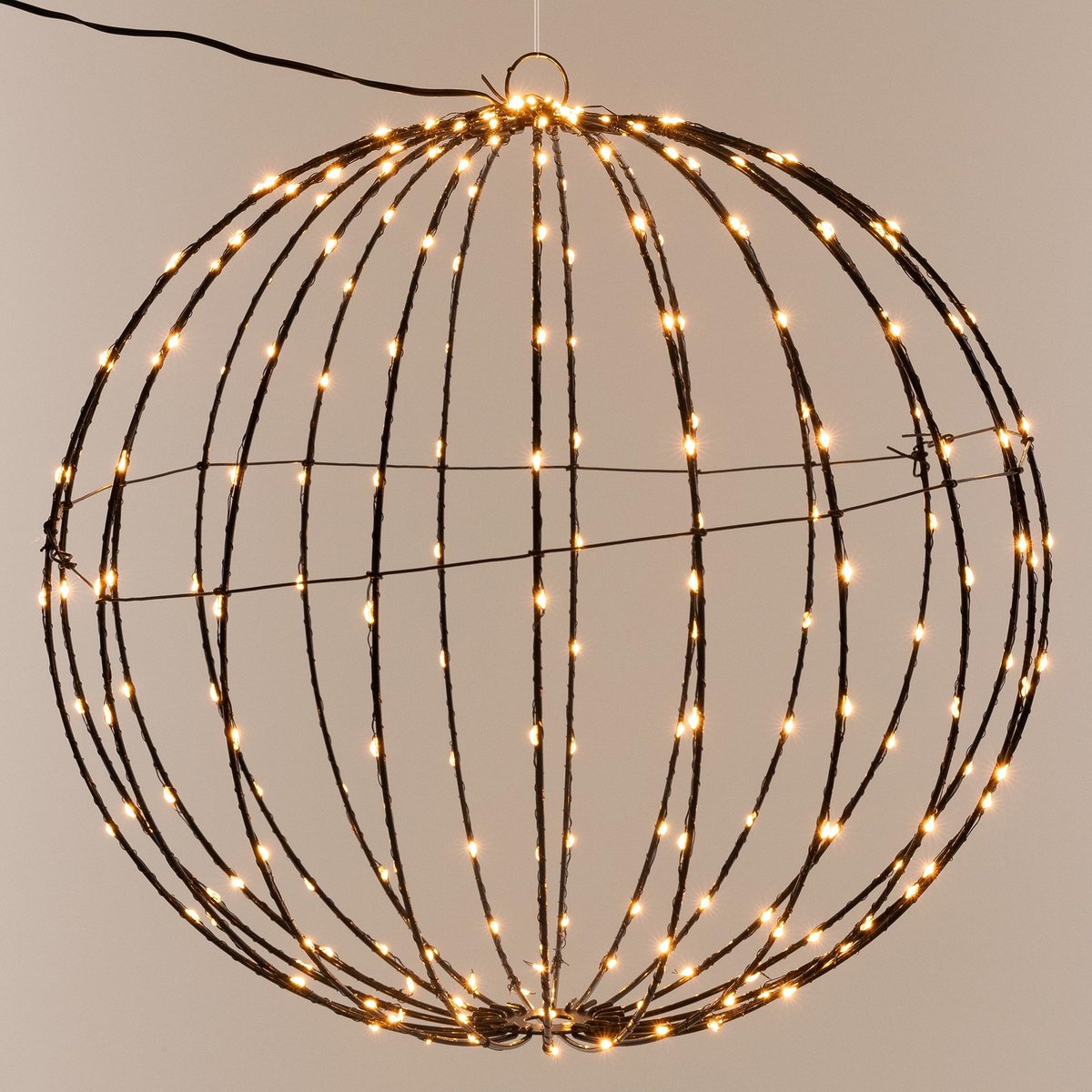 Lichtbol van metaal met timer warm licht 40 cm - Kerstversiering | bol.com