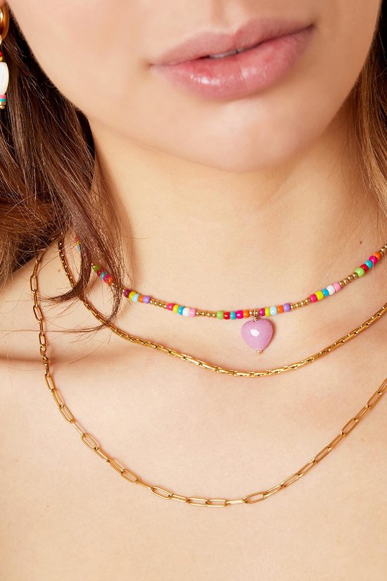 Ketting met hanger gekleurd | Zomer ketting | Sieraden voor de zomer ...