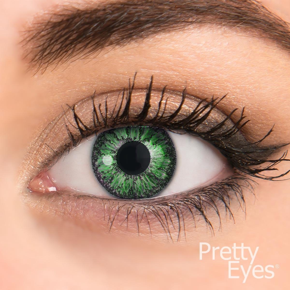 Lentilles de couleur Pretty Eyes vertes -1.50 - 4 pièces - Lentilles de ...