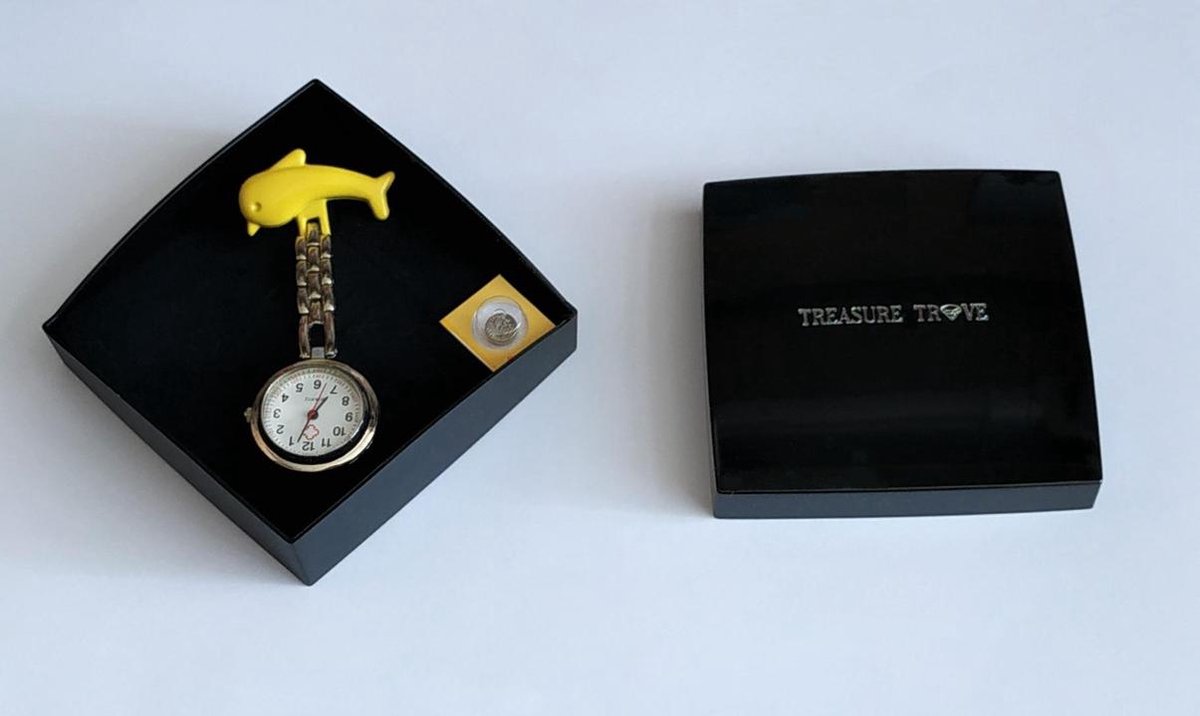 Treasure Trove® Gele Dolfijn Verpleegsterhorloge - Zuster Horloge ...