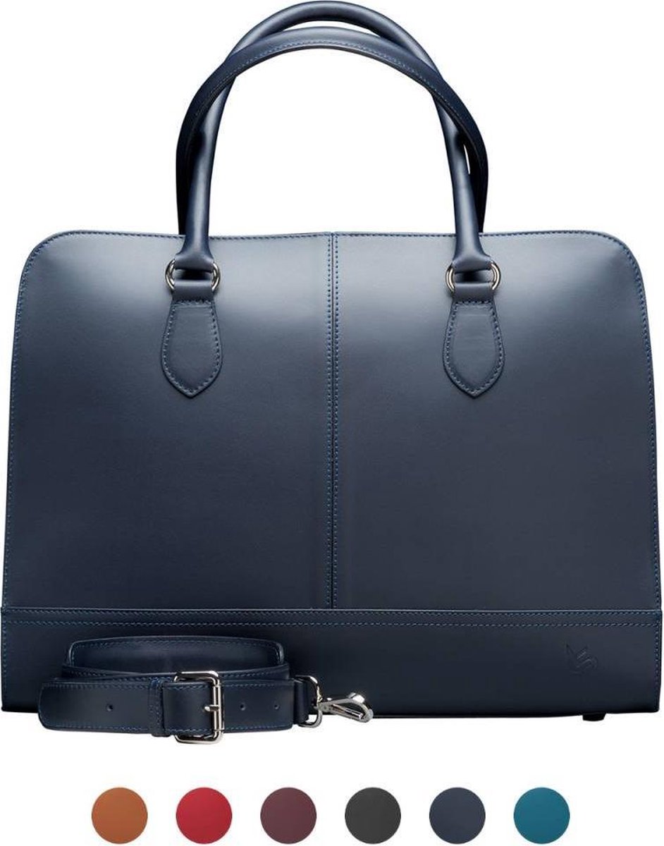 Su.B Laptoptas 15 6 inch - Handtassen Dames- Leer- Schoudertas met ...