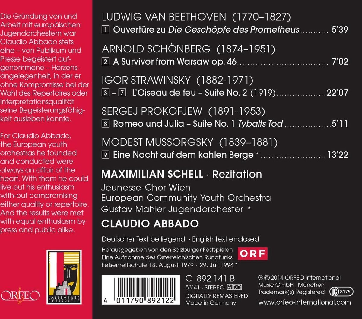 Stravinsky Firebird, Claudio Abbado | CD (album) | Muziek | bol.com