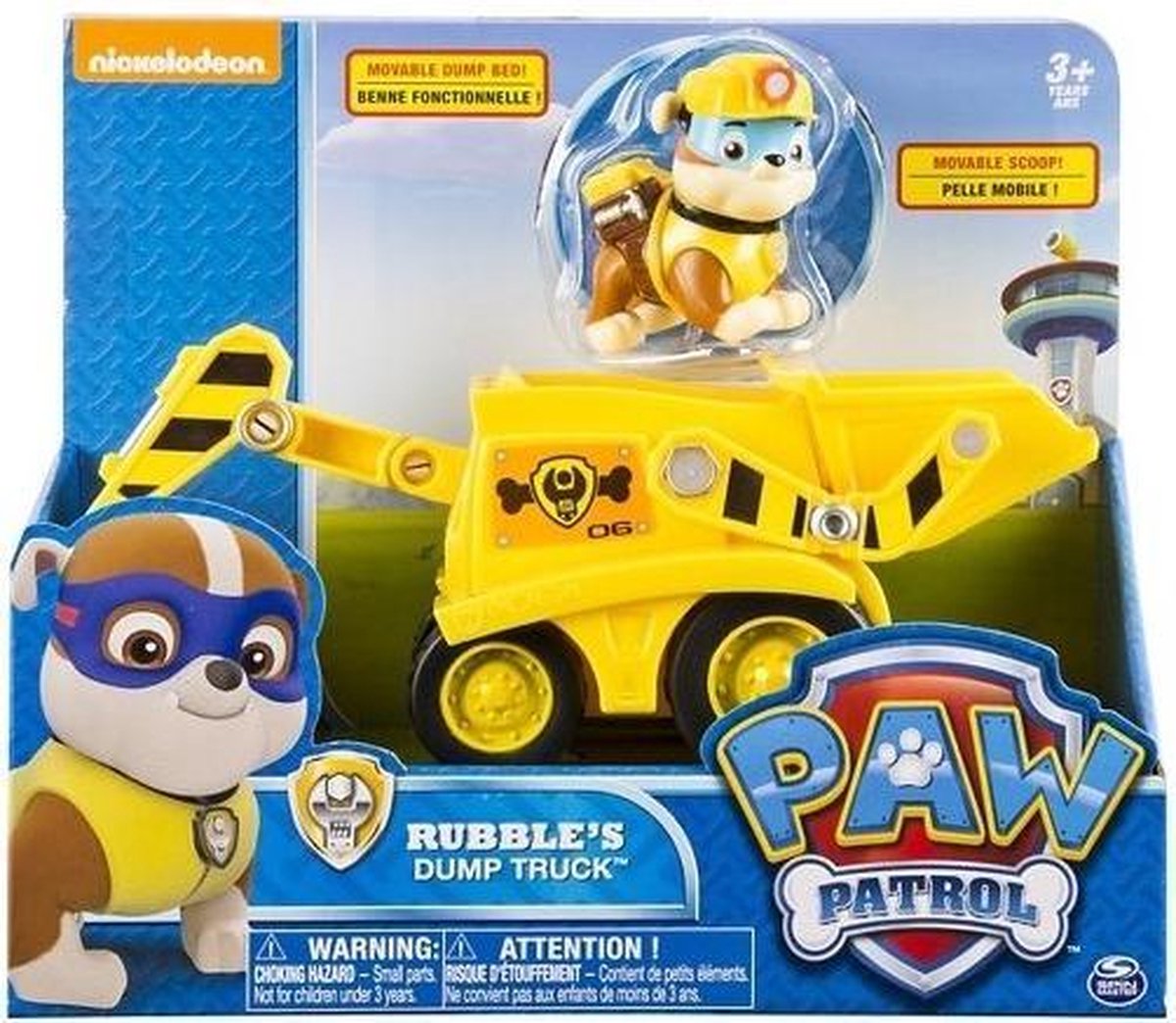 PAW Patrol Voertuig Rubble's Dump Truck met Rubble Pup - Speelset | bol.com