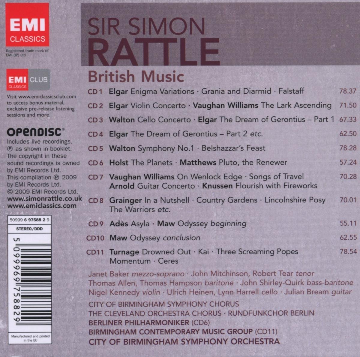 Simon Rattle Edition: British Music, Sir Simon Rattle | CD (album) | Muziek | bol