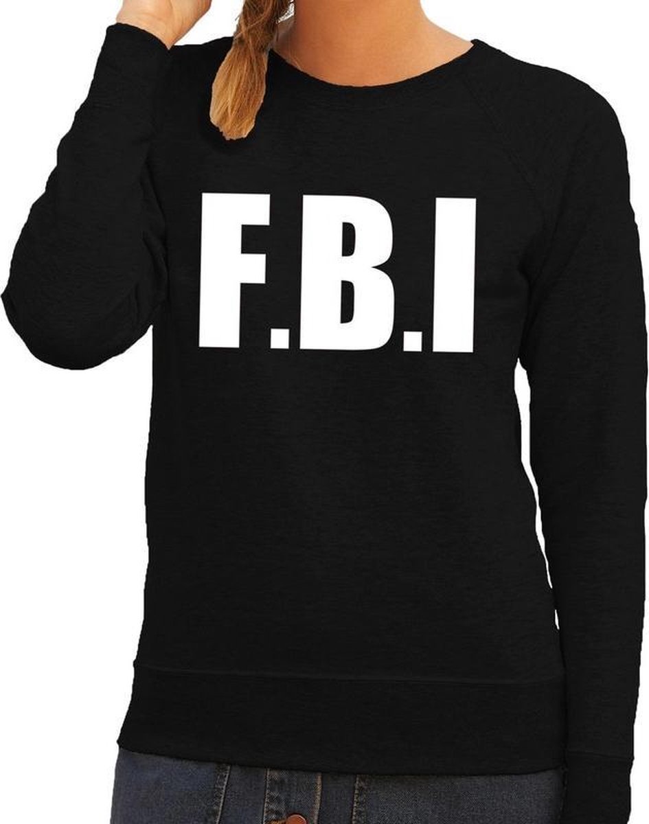 Politie FBI tekst sweater / trui zwart voor dames XL | bol.com