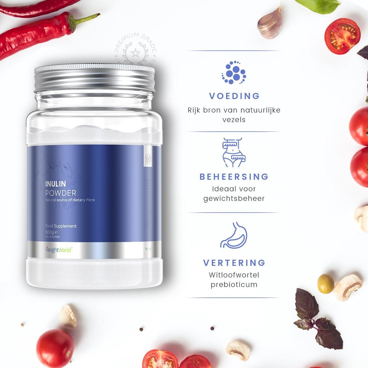 WeightWorld Vezel Supplement Inuline Poeder 500g | bol.com