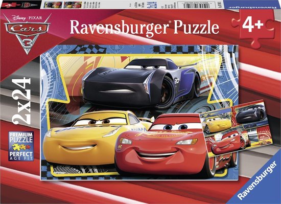 Ravensburger puzzel Cars 3: Lightning, Cruz en Jackson - 2x24 stukjes ...