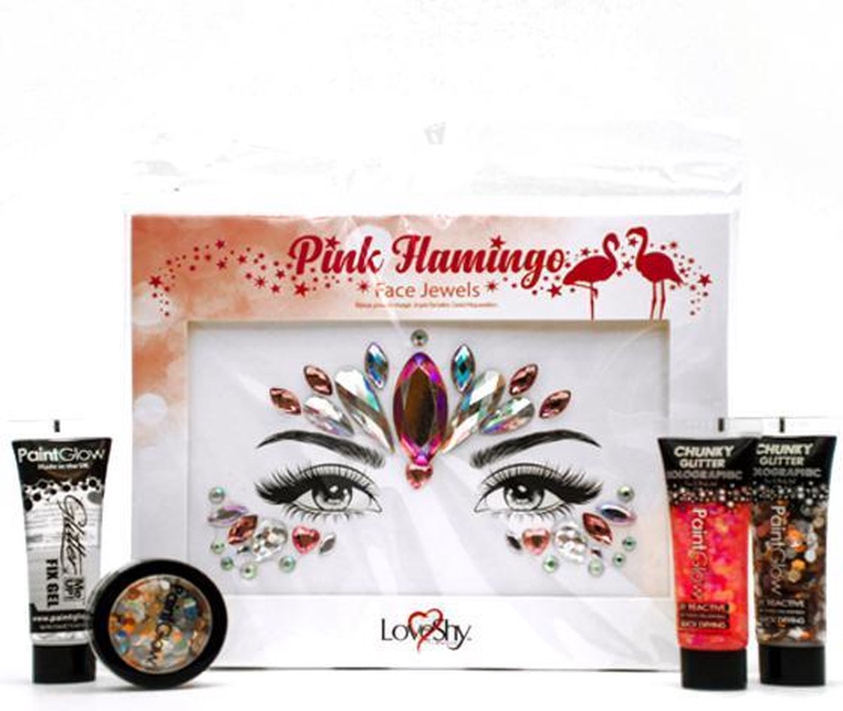 Festival Glitter Makeup Set – Face Jewel Glitters voor Gezicht - Pink ...