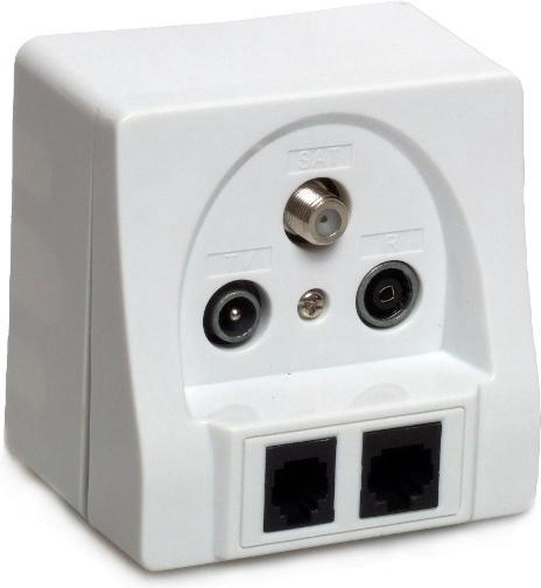 CAI (TV/Radio), Satelliet, RJ11 en RJ45 wanddoos opbouw | bol.com