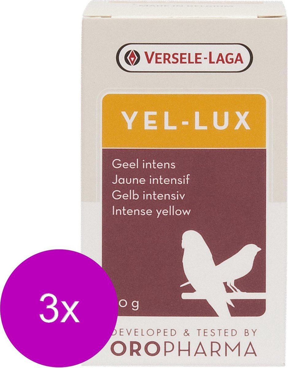 Versele-Laga Oropharma Yel-Lux Yellow Color - Supplément Oiseau - 3 x ...