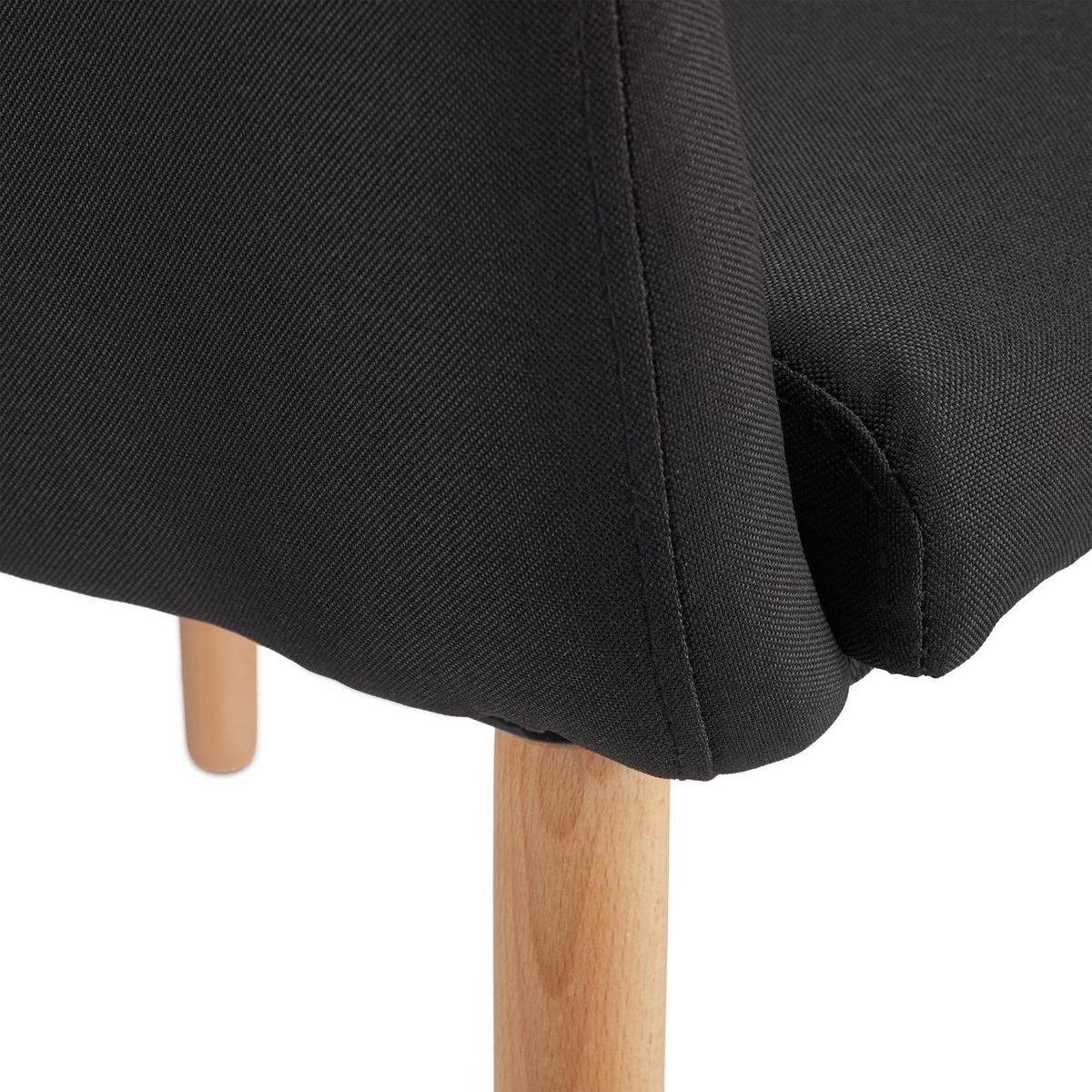 relaxdays fauteuil design - zetel modern - eetkamerstoel stof ...