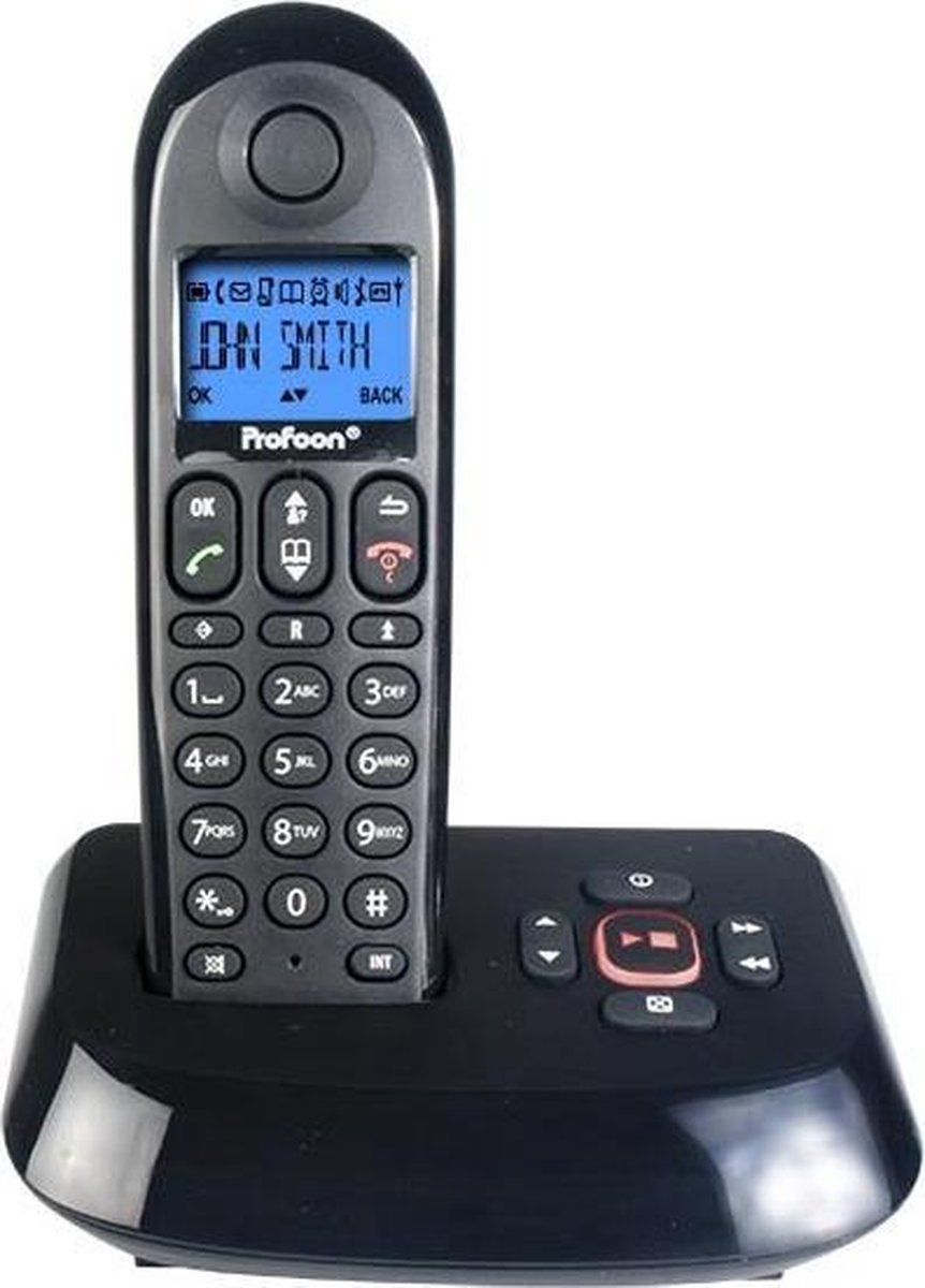 Profoon PDX-8125 - Duo DECT telefoon - Antwoordapparaat - Zwart | bol.com