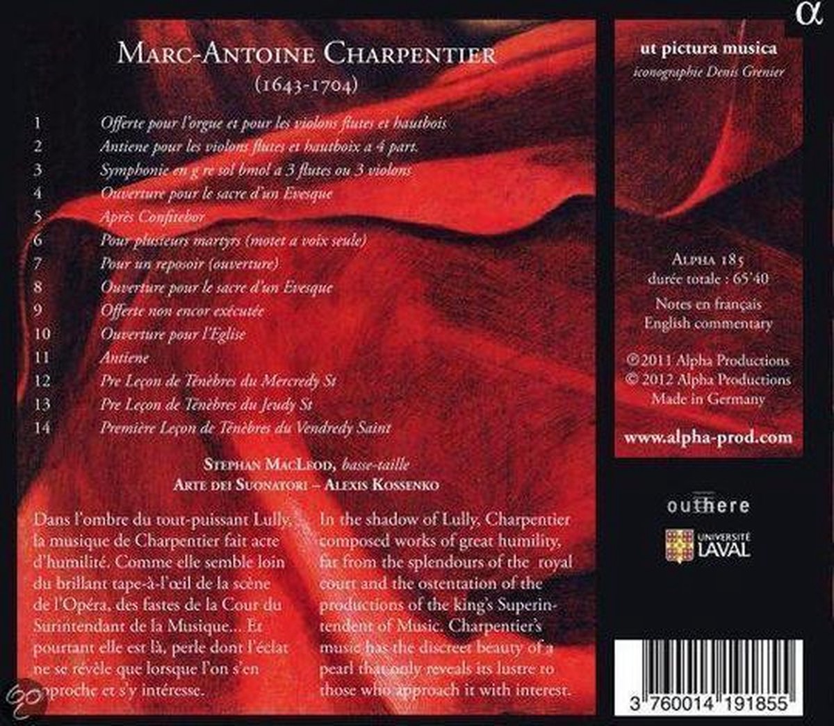 Stephan MacLeod, Arte Dei Suonatori, Alexis Kossenko - Charpentier ...