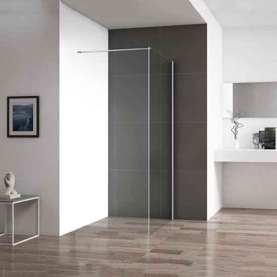 Inloopdouche 130x200cm Antikalk Helder Glas Chroom Profiel 10mm ...