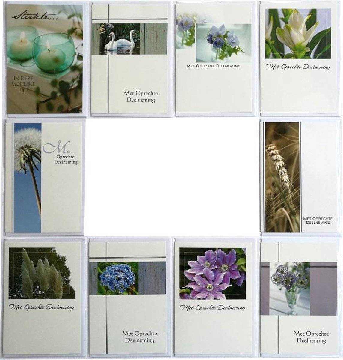 Rouwkaarten Condoleance kaarten Set van 10 L 121 | bol.com