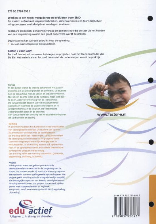 Factor-E Werken in een team: vergaderen en evalueren voor SMD Training ...