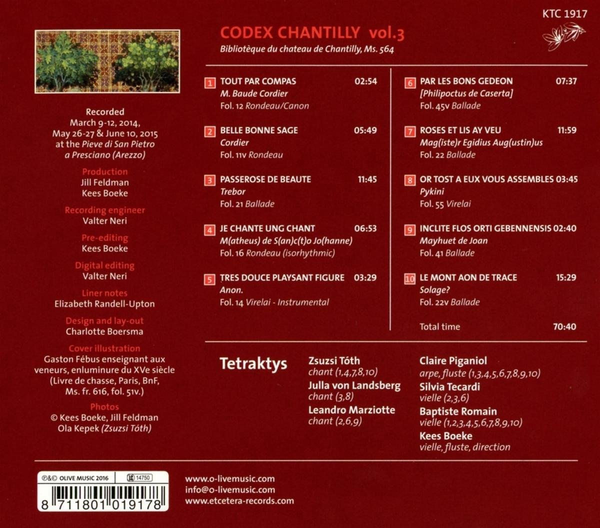 Tetraktys - Codex Chantilly III (CD), Tetraktys | Muziek | bol.com