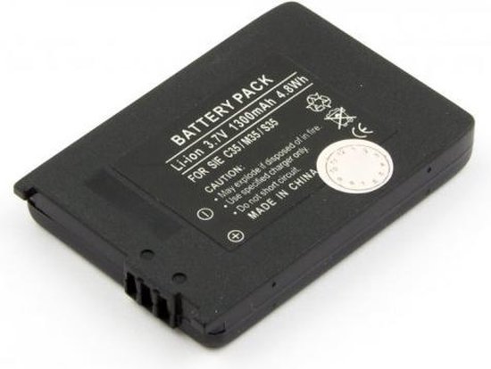 Battery SIEMENS C35, M35, S35, 3,7V, Li-ion, 1300mAh, 4,8Wh | bol.com