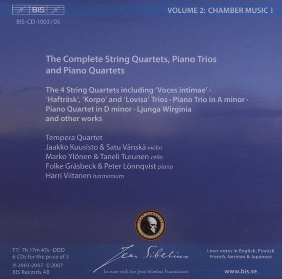 Tempera Quartet, Jaakka Kuusisto, Suta Vänskä, Taneli Turunen - The ...