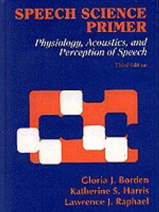 Speech Science Primer | 9780683009446 | Gloria J. Borden | Boeken | bol