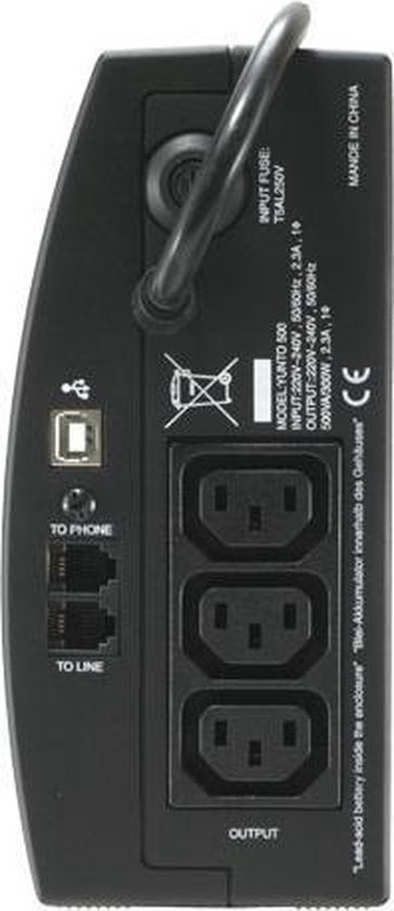 ONLINE USV-Systeme YUNTO 800 Line-interactive 0,8 kVA 480 W 3 AC-uitgang(en) | bol